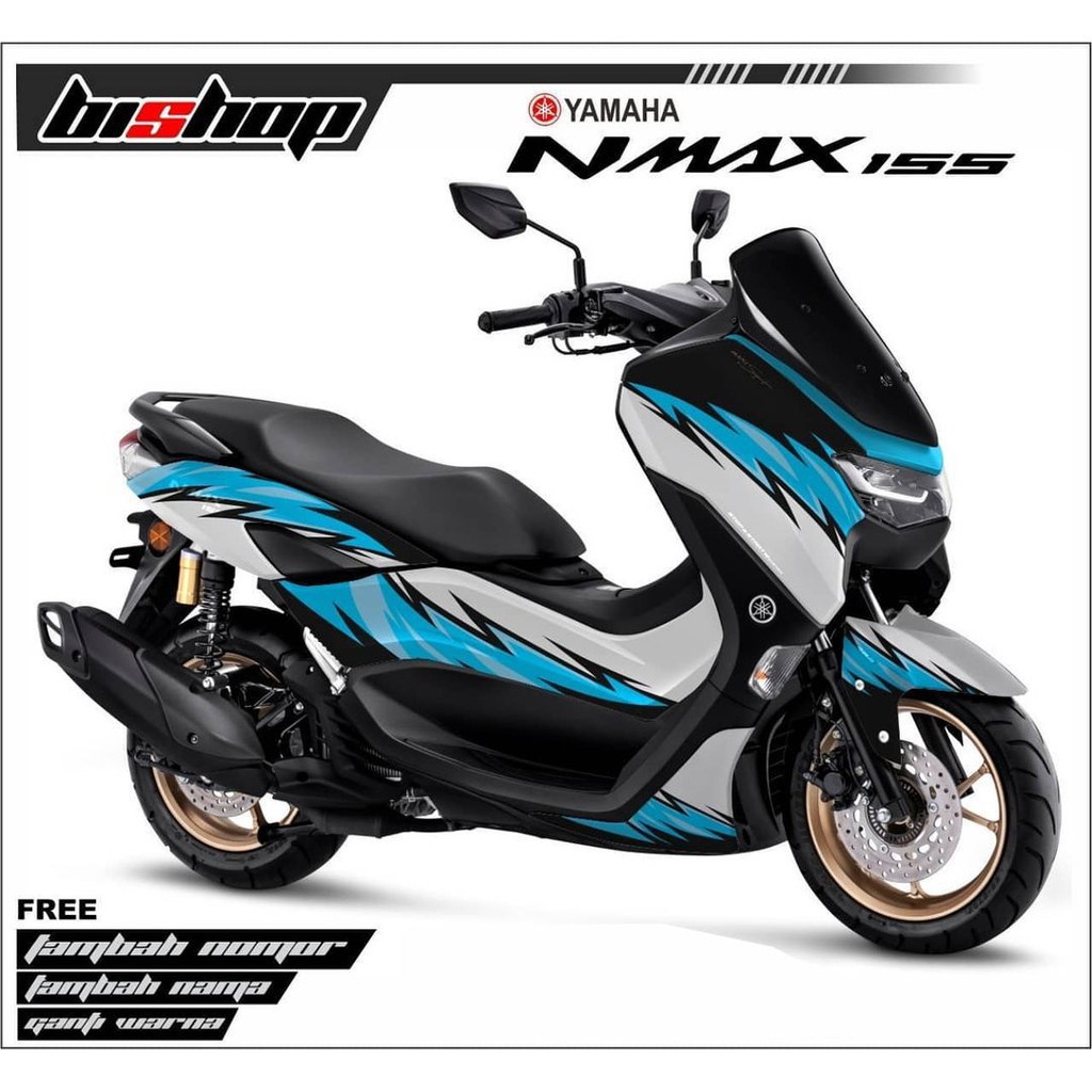 Jual Sticker decal full body Yamaha Nmax HItam Biru Putih | Shopee ...