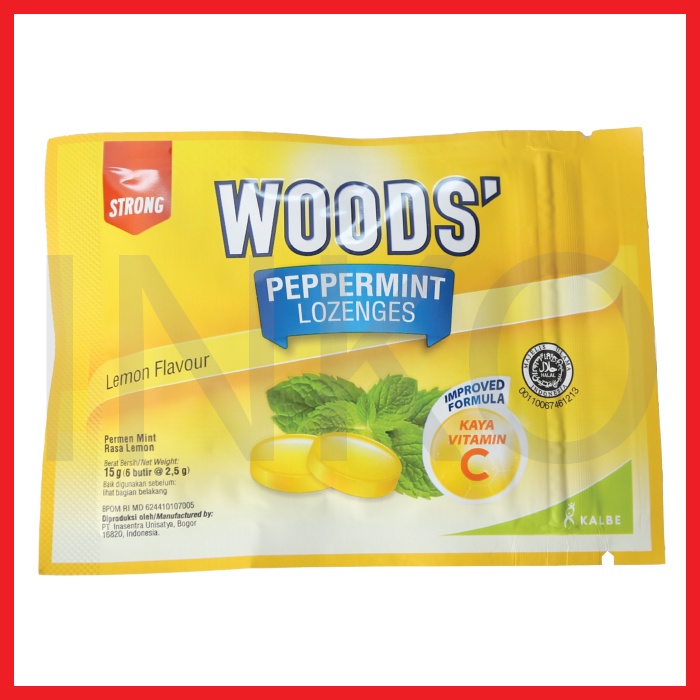 Jual WOODS PEPPERMINT LOZENGES STRONG LEMON FLAVOUR 15GR | Shopee Indonesia