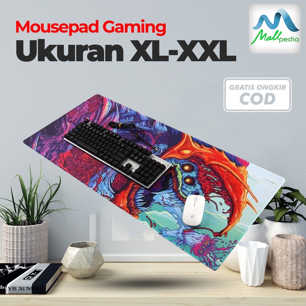 Jual Pro1 Mouse Pad Gaming Rubber Lebar Motif Mousepad Alas Keyboard ...