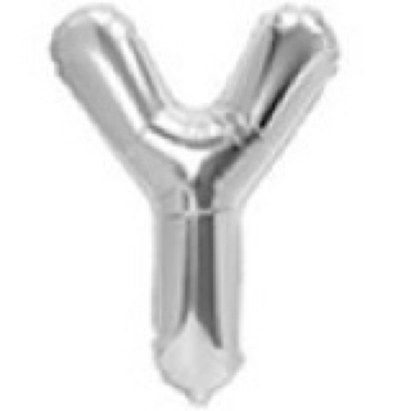 Jual Balon Huruf SILVER A-Z Ukuran 40cm / Balon Huruf / Balon Pesta ...