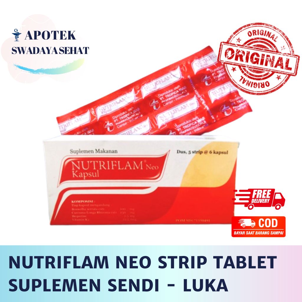 Jual NUTRIFLAM NEO STRIP KAPSUL - Suplemen Sendi Penyembuhan Luka ...