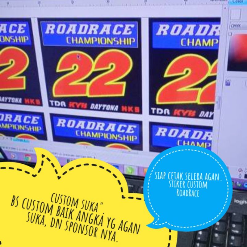 Jual Sticker Road Race Custom,stiker nomor, stiker RoadRace, sticker ...