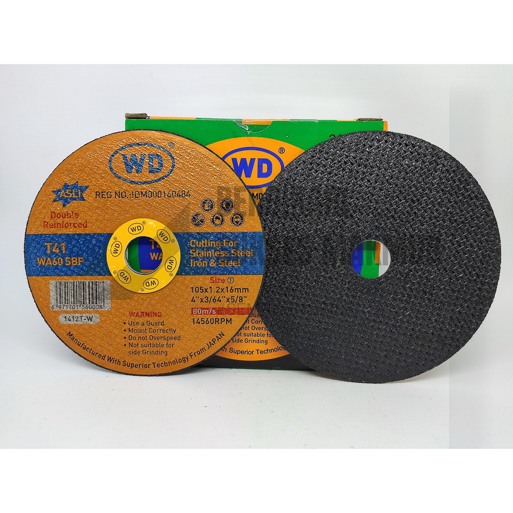 Jual WD MATA POTONG GERINDA CUTTING WHEEL 4 INCH WD POTONG BESI MATA ...