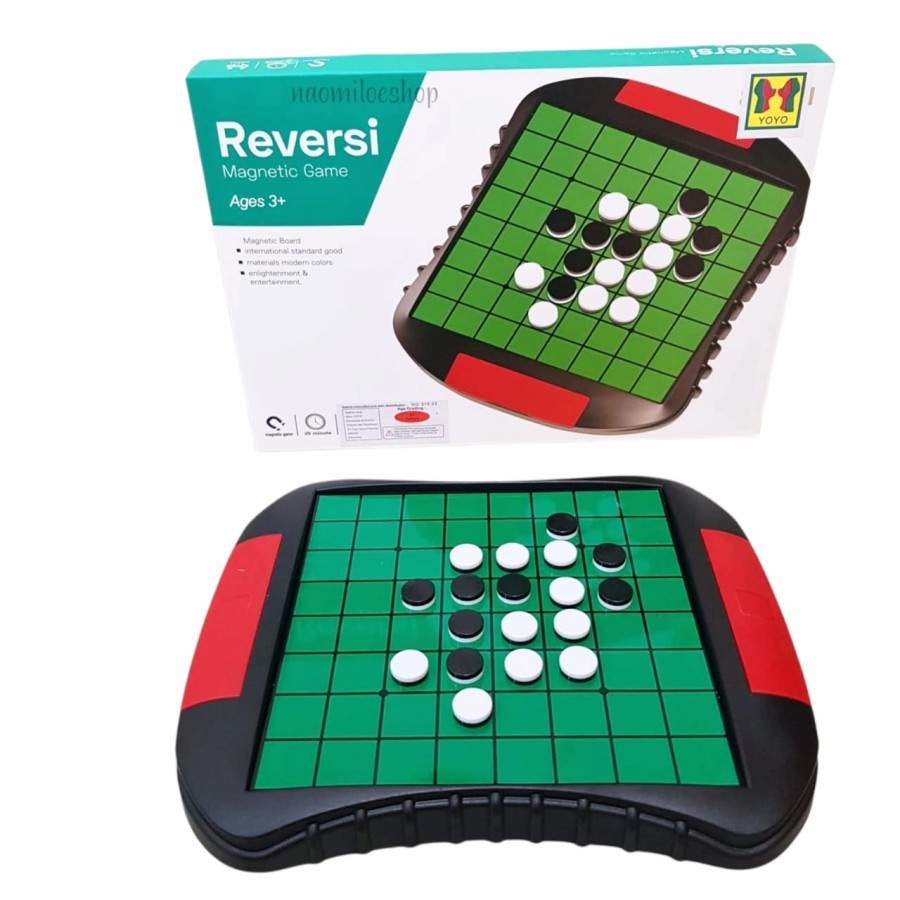 Jual Mainan Papan Otelo Reversi Set Magnetic Board Game Permainan Ular ...