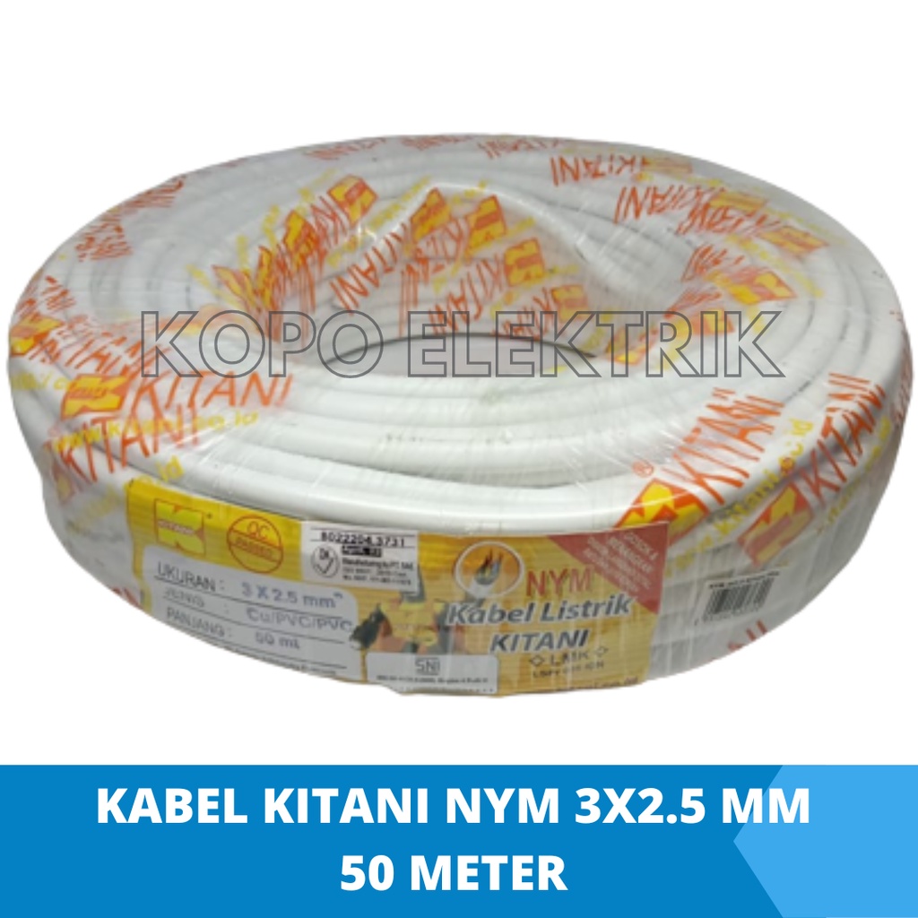 Jual Kabel Listrik Kitani NYM 3x2.5 mm 50 Meter | Shopee Indonesia