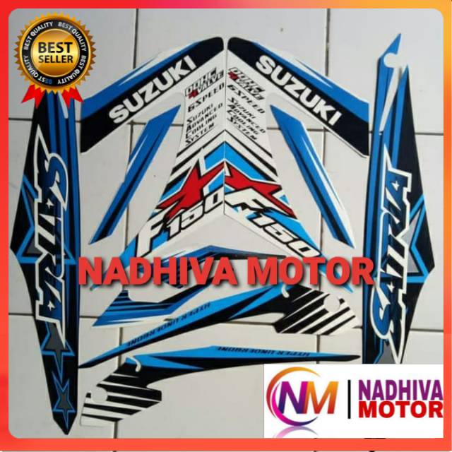 Jual Striping sticker suzuki satria fu 150 fl facelift 2014 hitam putih ...