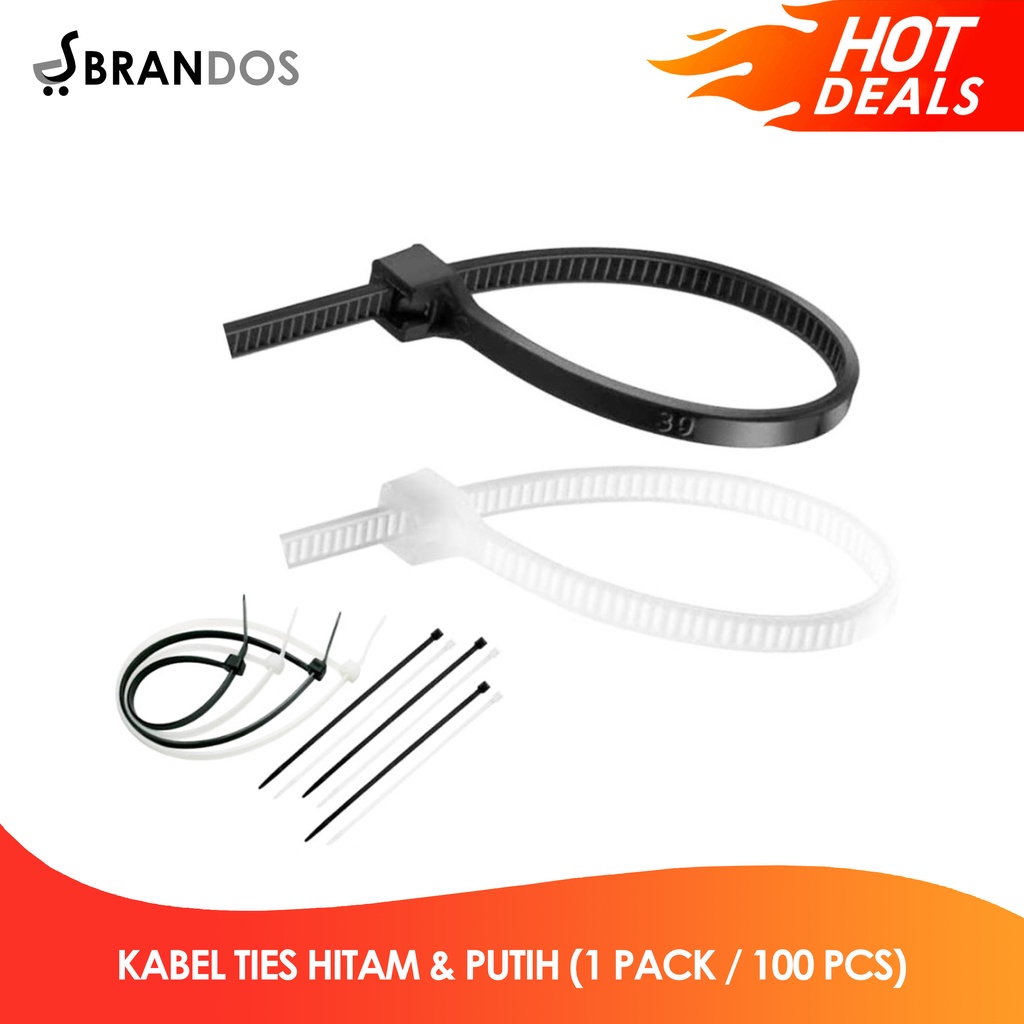 Jual Kabel Ties (100 PCS) Tali Kabel Nylon Pengikat Plastik Cable Tie ...