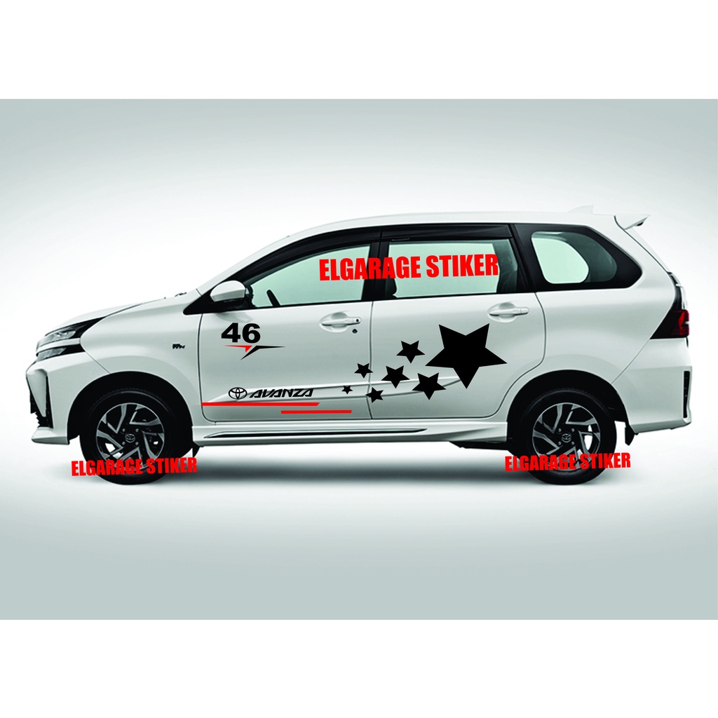 Jual Stiker mobil avanza cutting stiker body mobil motif bintang star ...