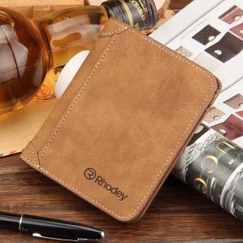 Jual Rhodey Dompet Kulit Pria Bahan Nubuck Model Vertical - G1166 ...