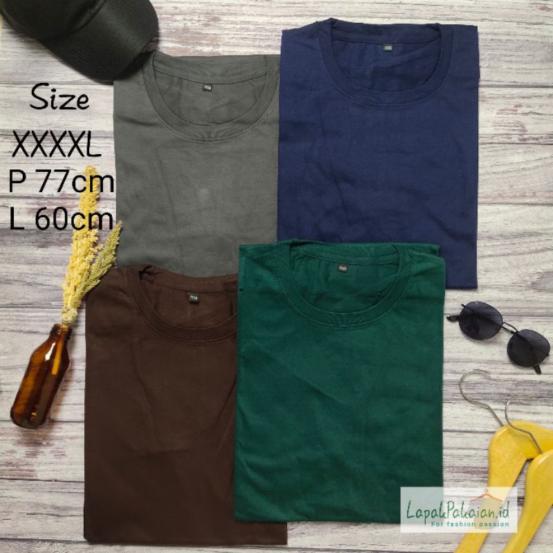 Jual Kaos Polos / Katun TC Tebal Adem / Size XXXXL / Hijau Botol / Navy ...