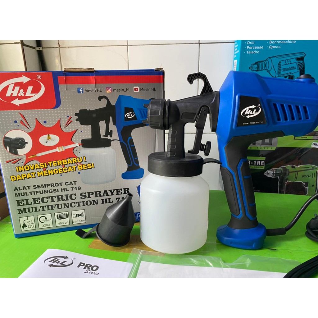 Jual Electric Spray Gun H&L HL 719 Alat Semprot Cat Minyak Tembok ...