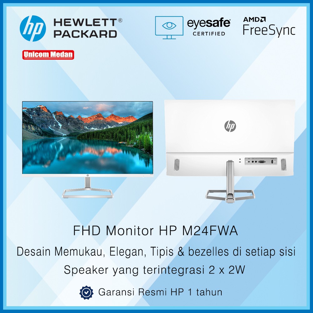 Jual Monitor HP M24FWA FHD IPS 75Hz With Speaker | Shopee Indonesia
