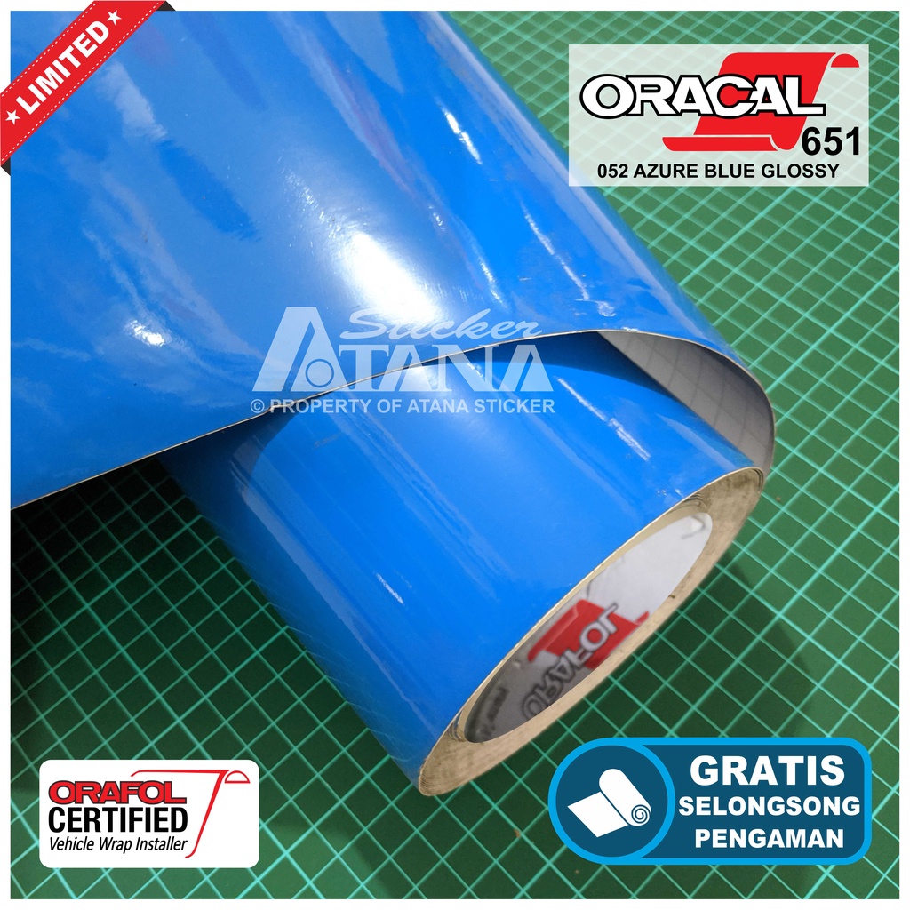 Jual Skotlet Blue Glossy Oracal 651 Scotlet Blue Gloss Metalik Stiker ...