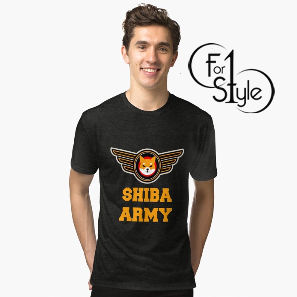 Jual Baju kaos distro premium Shiba Inu Army logo | Shopee Indonesia