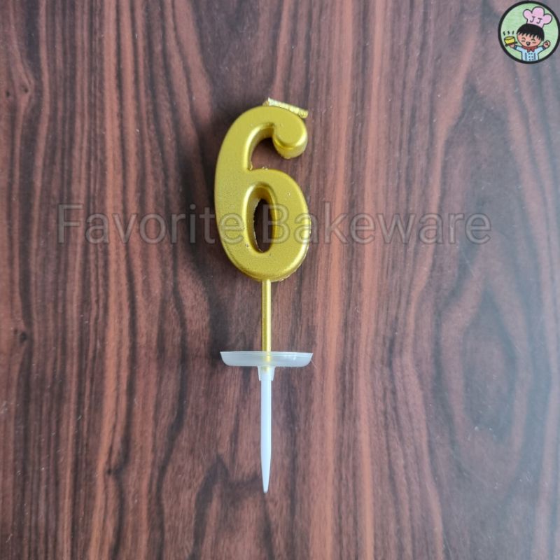 Jual Lilin Angka Gold Emas Kue Ulang Tahun Happy Birthday Candle Number ...