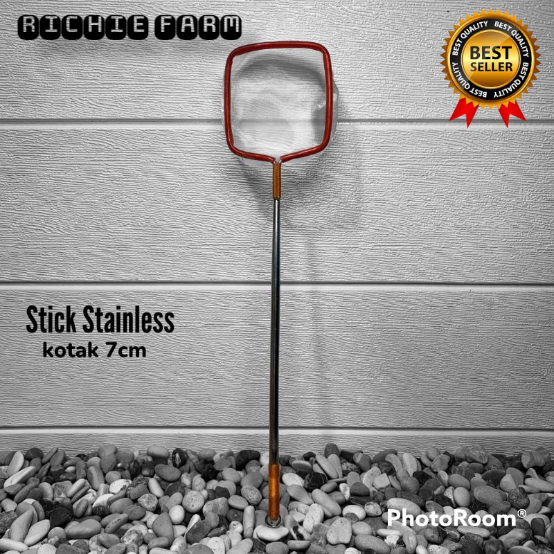 Jual Serokan / Saringan ikan kecil gagang stainless 7cm kutir seser ...