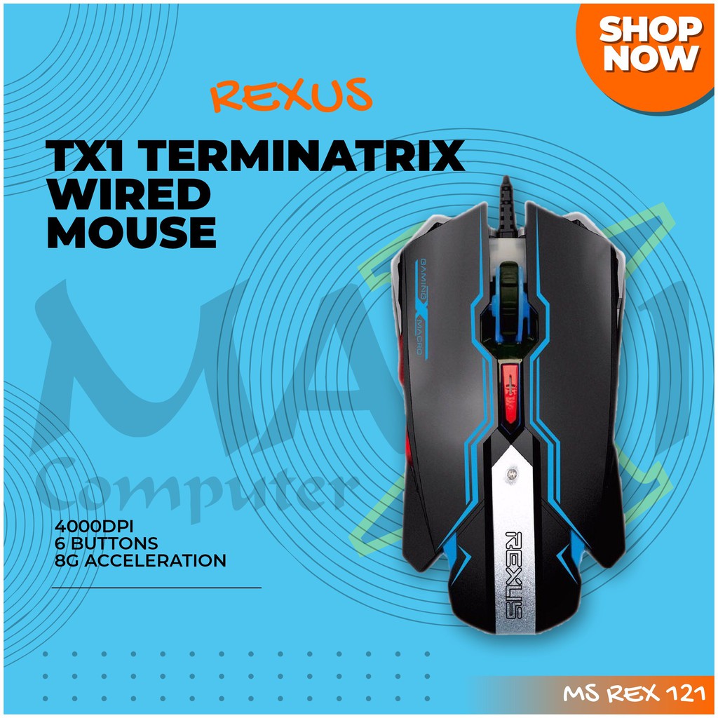 Jual Rexus RXM-TX1 TX1 Terminatrix 4000DPI 8g Acceleration Macro Gaming ...