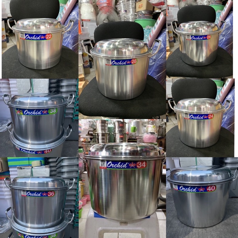 Jual ORCHID-Panci Tinggi/Panci Masak Air Aluminium No.22-24-26-28-30-32 ...