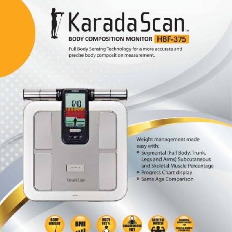 Jual Timbangan Omron Karada scan HBF 375 Body Fat Composition Monitor ...
