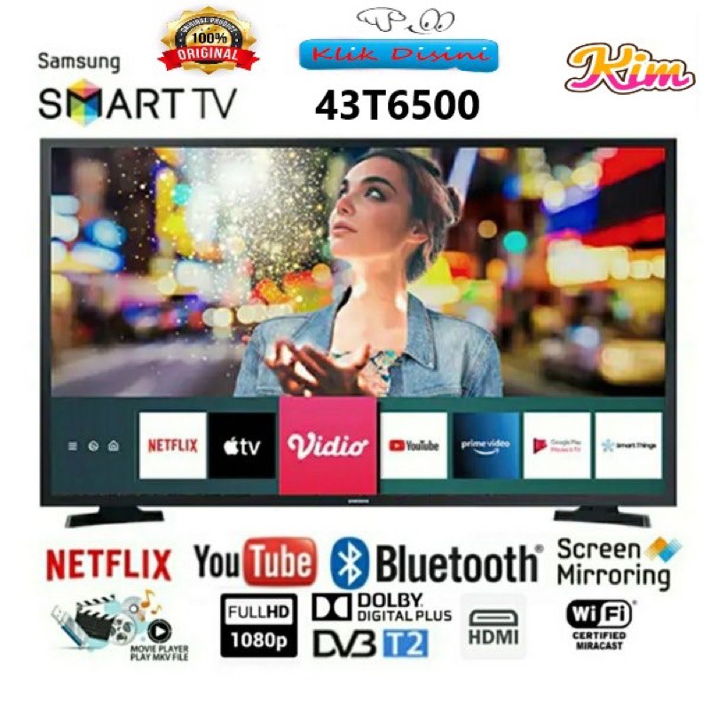 Jual SAMSUNG LED 43 inch 43T6500 SMART TV FULL HD DIGITAL HDR - UA43T6500AK | Shopee Indonesia