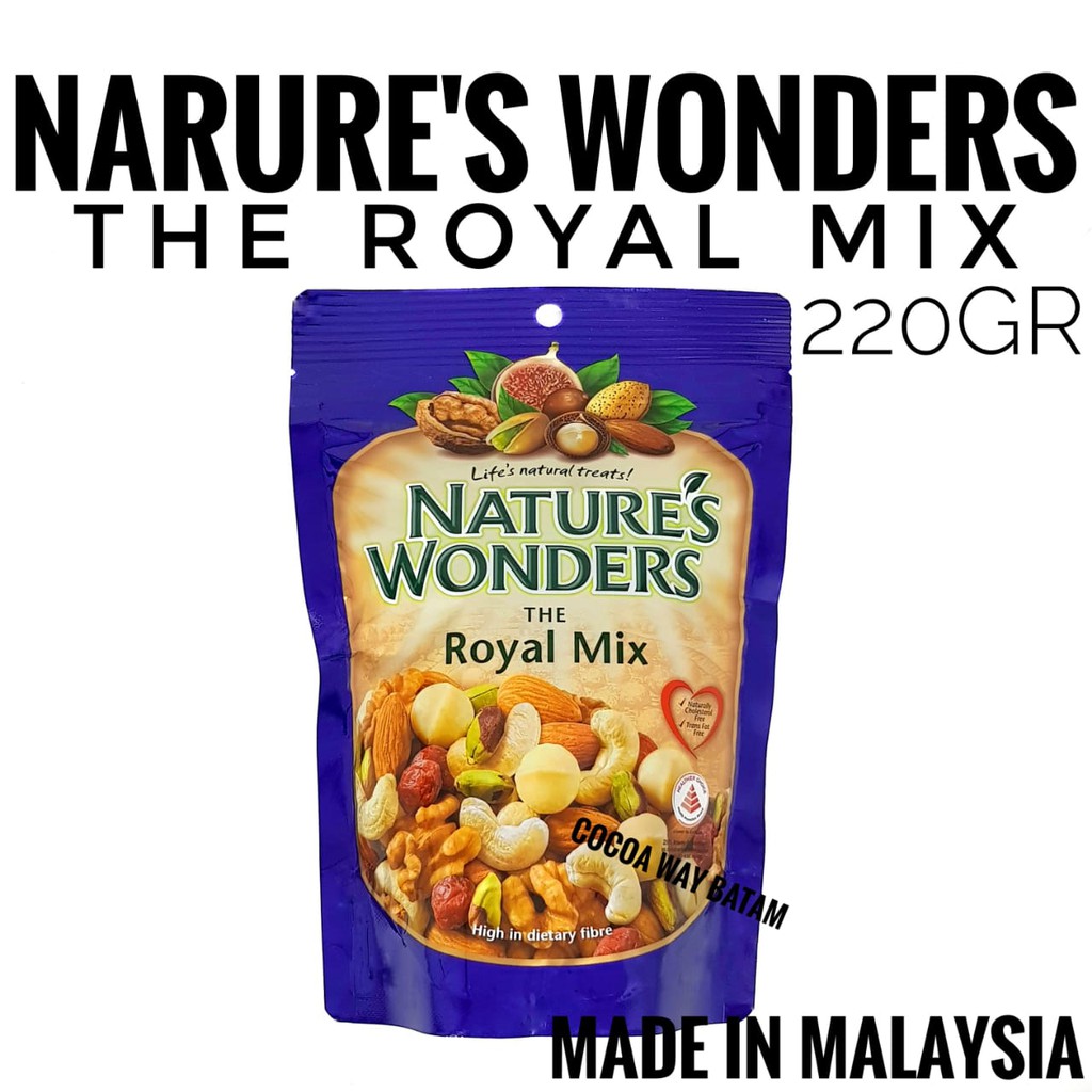Jual Kacang Nature Wonders The Royal Mix 220gr / Nature Wonder Nuts ...