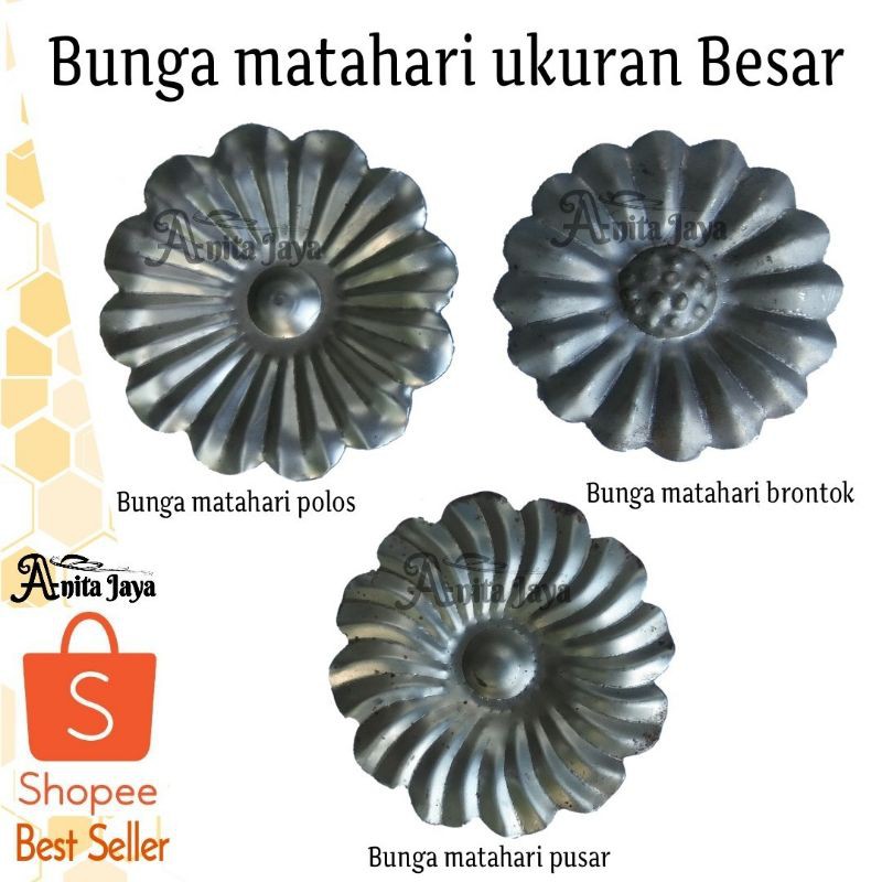Jual Bunga matahari polos ukuran besar besi plat ornamen tralis pagar ...