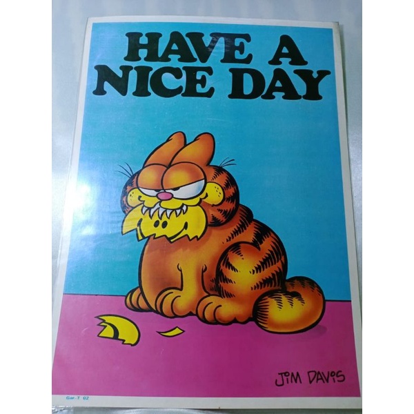 Jual Poster Garfield Jadul Vintage 90an 90 an Kucing Oren Orange ...