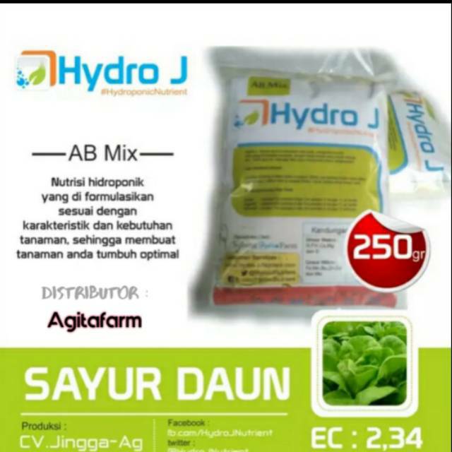 Jual Nutrisi Hidroponik AB Mix Hidro J isi 250 gr | Shopee Indonesia