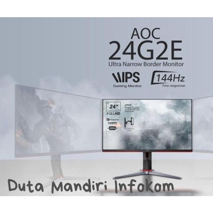 Jual [[[TERBARU BISA COD]]] AOC 24G2E 24 Inch - FHD IPS 144Hz 1ms HDMI ...