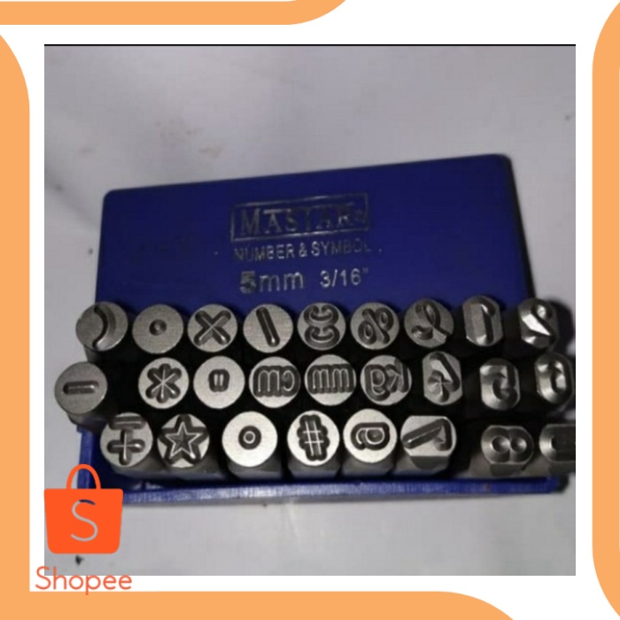Jual Unik onderdil NjT stamp punch angka dan simbol ketok bintik 12mm ...
