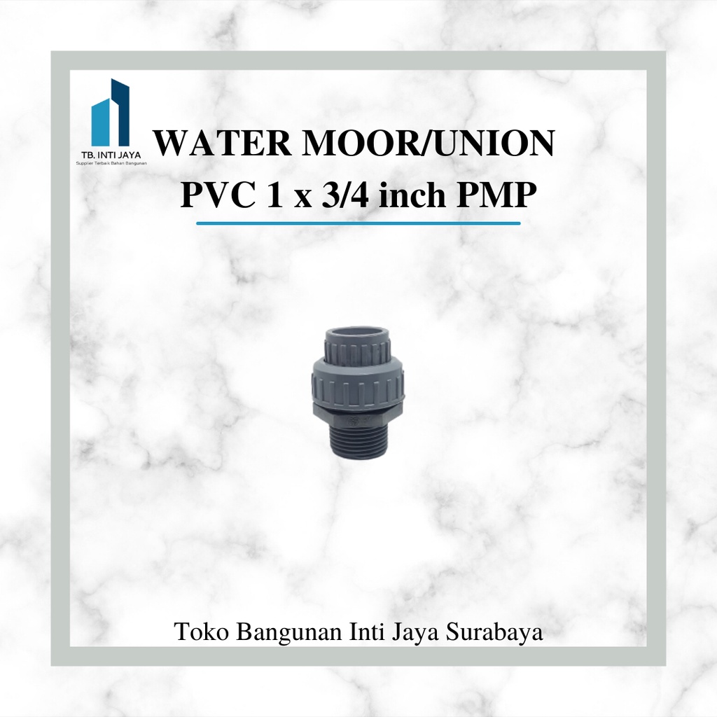 Jual WATER MOOR/ UNION PVC 1 x 3/4 inch PMP watermur sock 3/4 drat 1 ...
