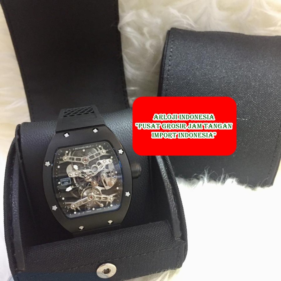 Jual New Jam Tangan Pria R1CH4RD M1LL3 RM027 RN Black EUR SUPER CLONE Garansi 1th | Shopee Indonesia