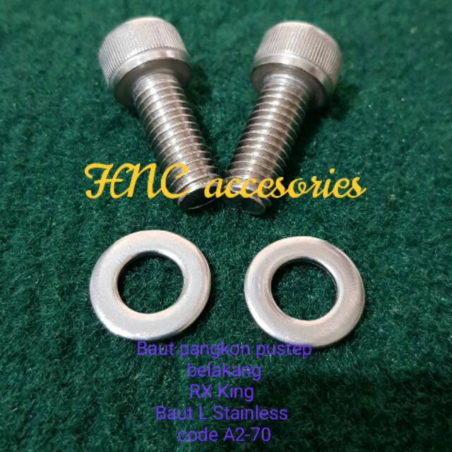 Jual BAUT L STAINLESS BAUT PANGKON FOOTSTEP PUSTEP BELAKANG RX KING ...