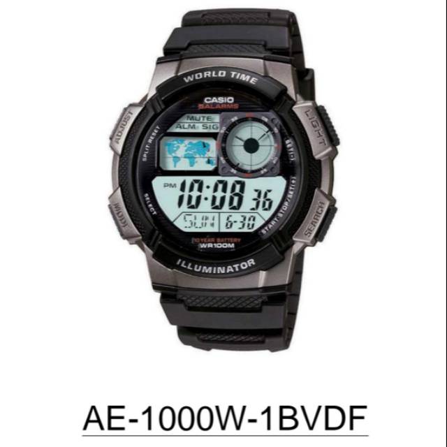 Jual Casio Pria AE-1000W-1B Original Garansi Resmi 1 Tahun | Shopee Indonesia