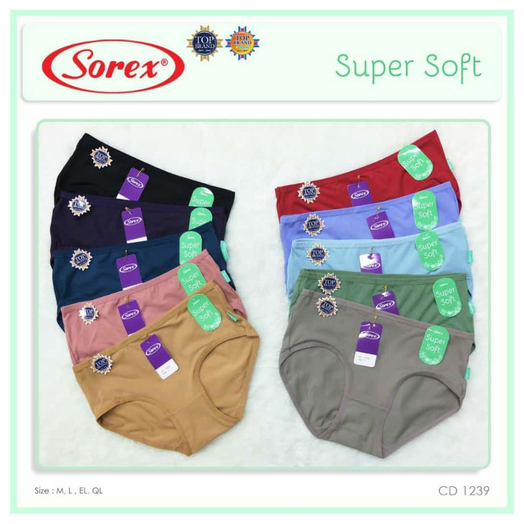 Jual CD / Celana Dalam Wanita Cutting Midi Super Soft Cotton Katun Lembut Sorex 1239 - COD ...
