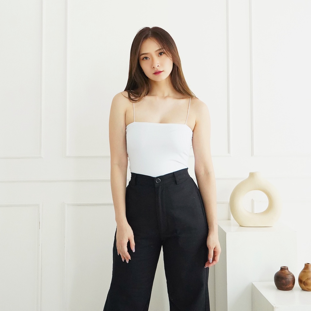 Jual Tanktop Slim Fit Atasan Wanita Tanktop Kemben Tali Spagethi ...