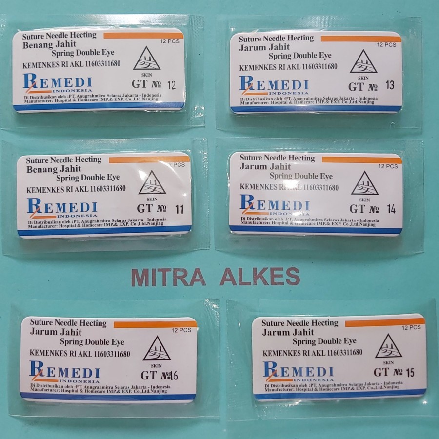 Jual Suture Needle Hecting GT. Jarum Hekting Kulit. Nald Heckting Kulit ...