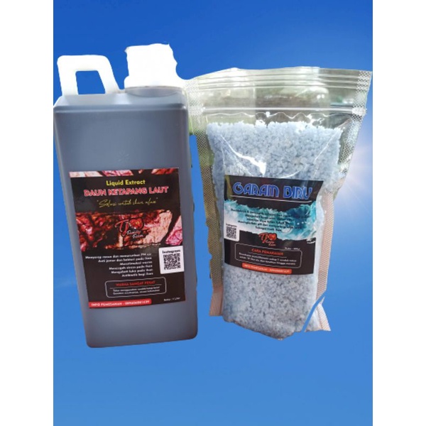 Jual Paket hemat perawatan ikan/ ekstrak daun ketapang dan salt blue | Shopee Indonesia
