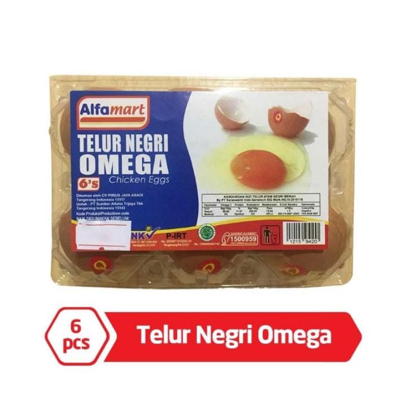 Jual Alfamart Telur Ayam Negeri Omega 6s | Shopee Indonesia