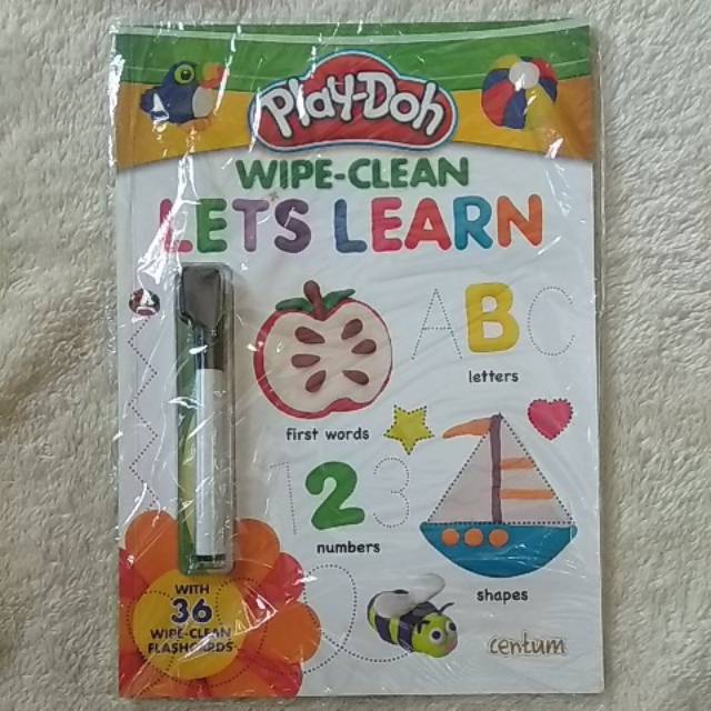 Jual Play-doh wipe clean lets learn murah with 36 wipe clean flash ...