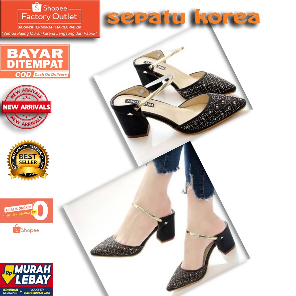 Jual SANDAL HIGH HEELS WANITA GLITER 5cm HAK TAHU TERBARU KEKINIAN ...