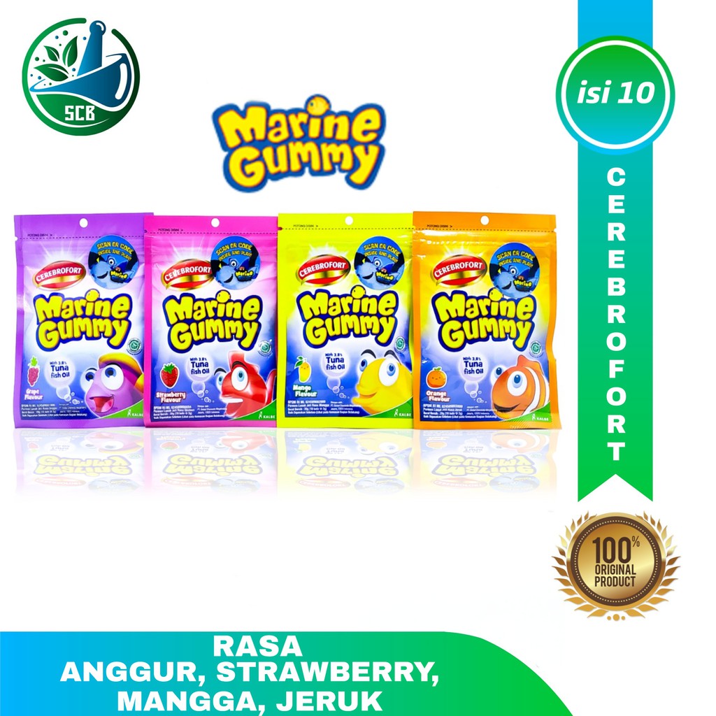 Jual CEREBROFORT MARINE GUMMY SACHET 10 TABLET (Harga Persachet ...
