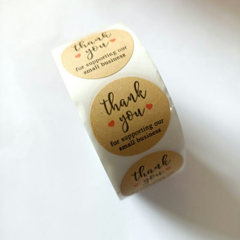 Jual Stiker Packing/Bulat 2.5cm/Jurnal/Stiker Thankyou | Shopee Indonesia