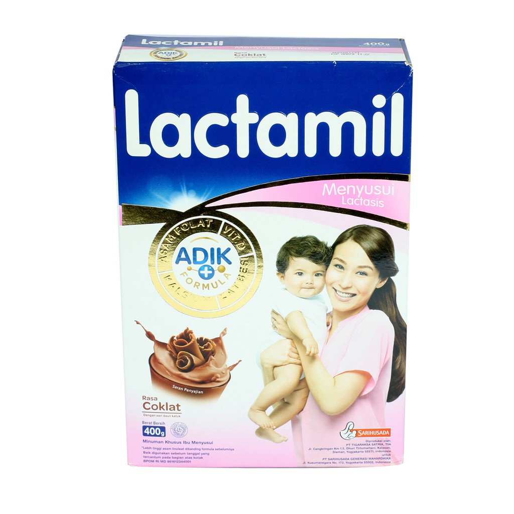 Jual Lactamil Lactasis Susu Ibu Menyusui Rasa Coklat 400g | Shopee ...