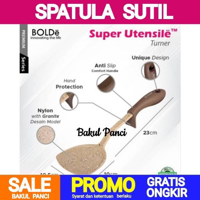 Jual BOLDe SUPER UTENSILE TURNER - SPATULA - SUTIL Penggorengan - SODET ...