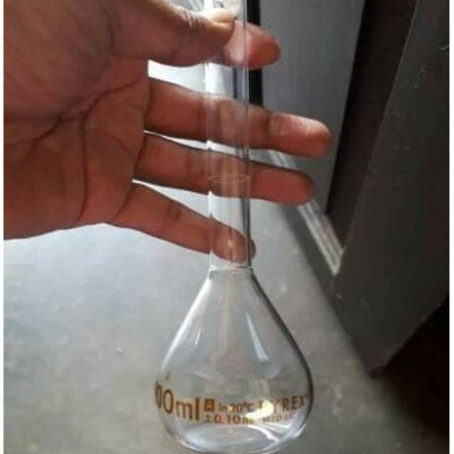 Jual LABU UKUR 100ML PYREX CLASS A / VOLUMETRIC FLASK | Shopee Indonesia