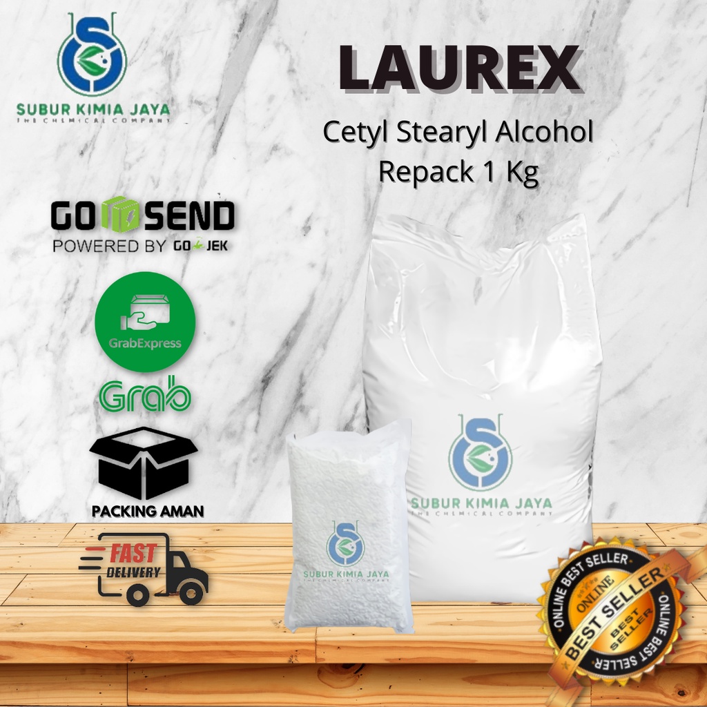 Jual LAUREX - CETYL STEARYL ALKOHOL / CETEARYL ALKOHOL 1 KG | Shopee Indonesia