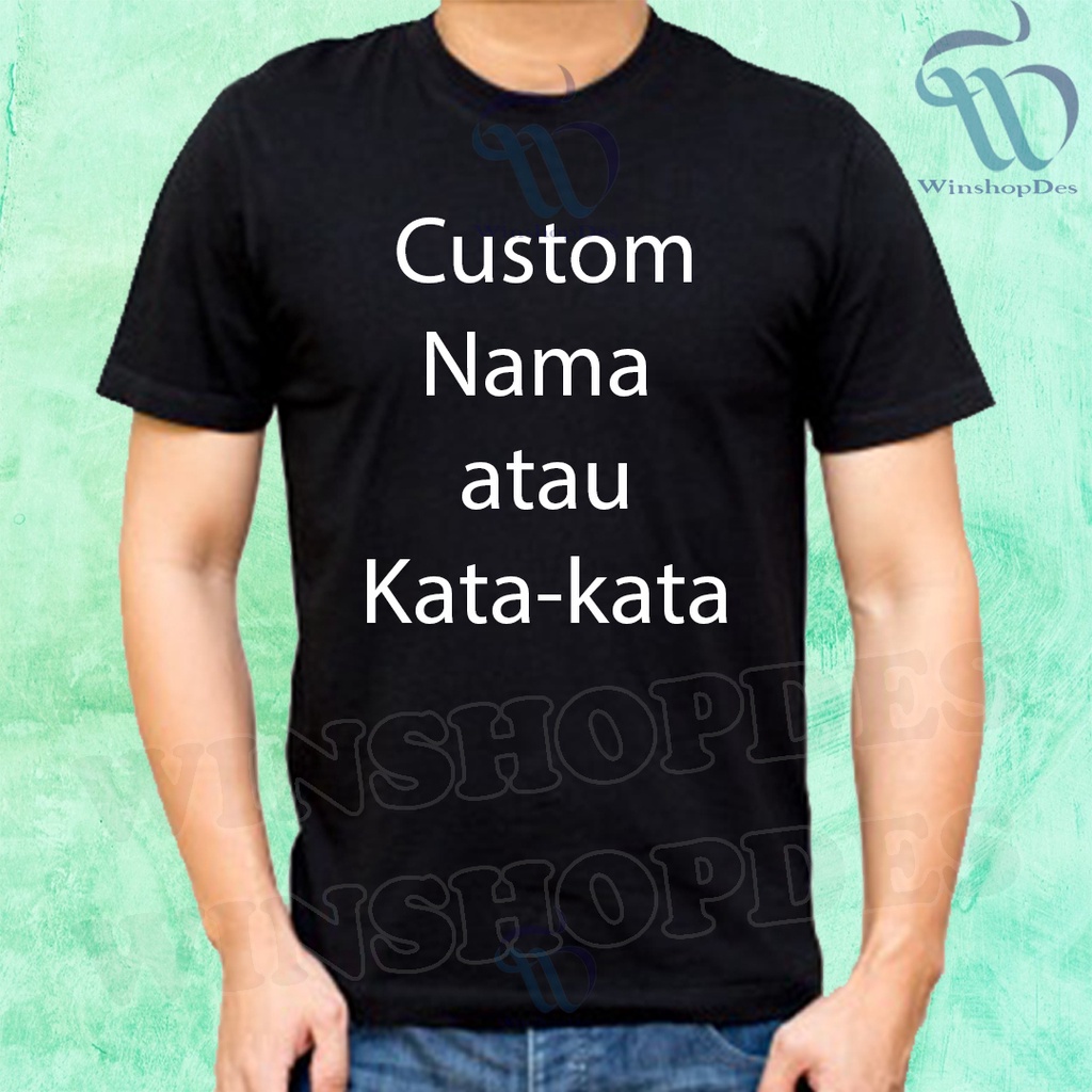 Jual Kostum Kaos Kata Kata / Custom Sendiri Kaos Kata Katamu / Sablon ...