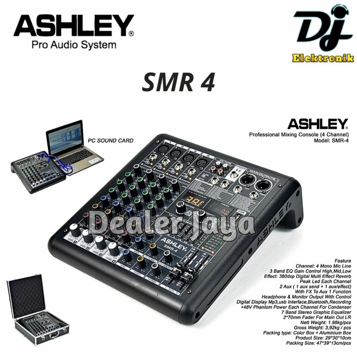 Jual Mixer Analog Ashley SMR 4 / SMR-4 / SMR4 - 4 channel | Shopee ...