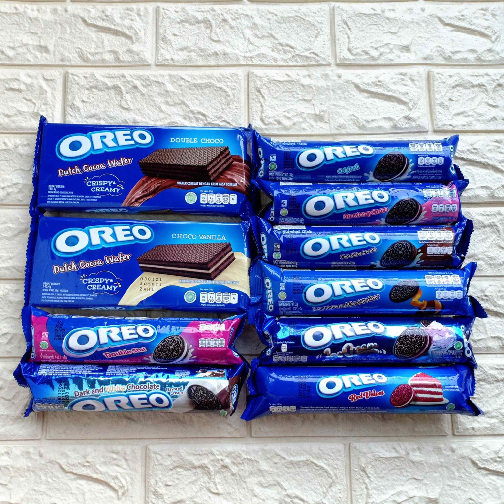 Jual Oreo Biskuit Roll 133gr Wafer 140gr Original Red Velvet Double ...